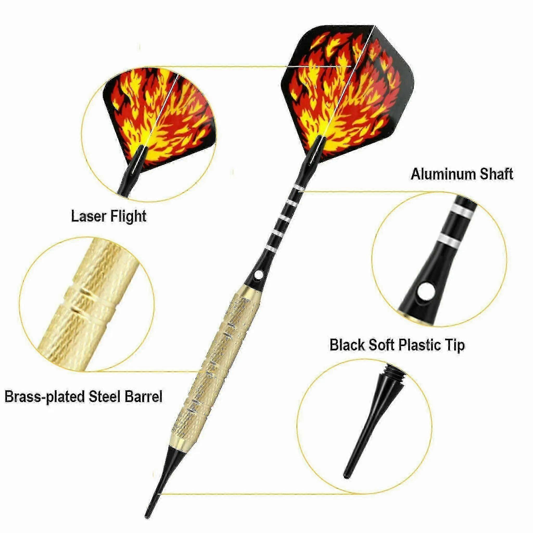 Darts Sets, 12 Packs Soft Darts With Soft Tip Points For Electronic ...
