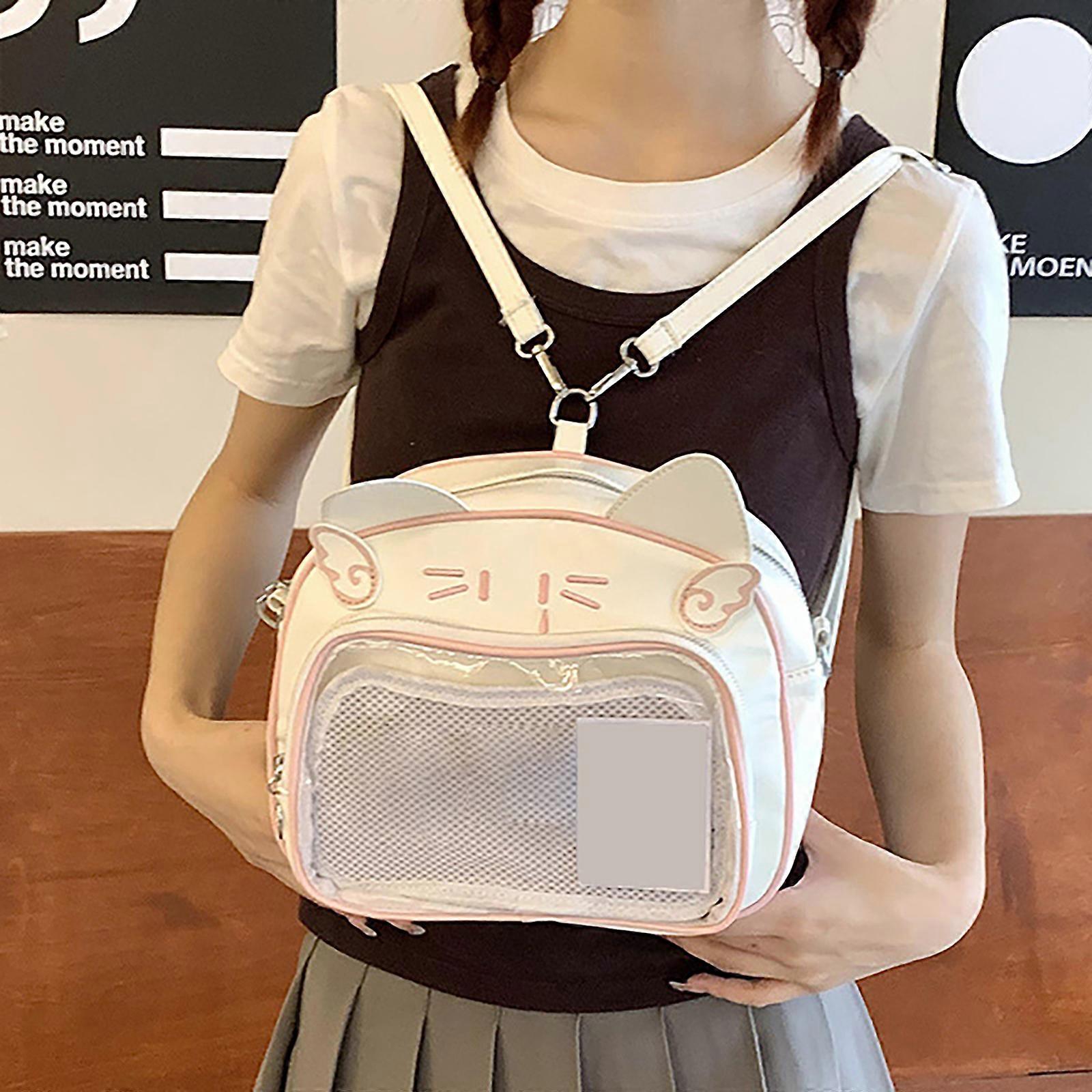 Women Anime Cats Itabag Backpack Multipurpose PU Schoolbag with ...