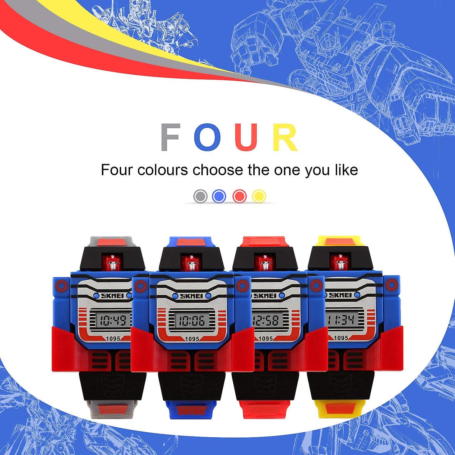 Kids Transformer Watch Robot Transformers Toys Digital Watch, Boys ...