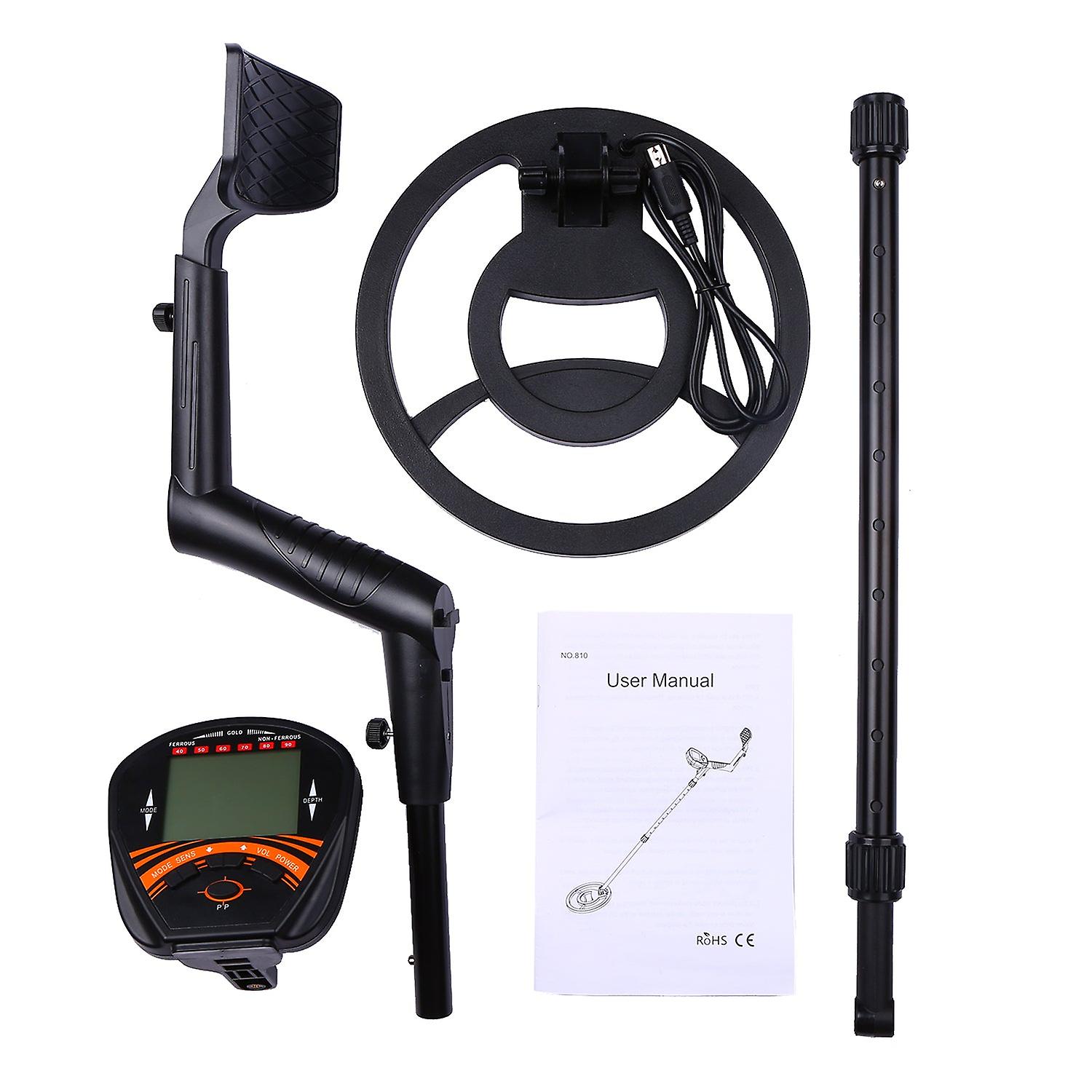 Md-810 outdoor metal finder underground metal detector lcd treasure ...