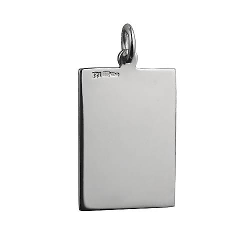 Silver 25x18mm plain rectangular Disc | Fruugo UK
