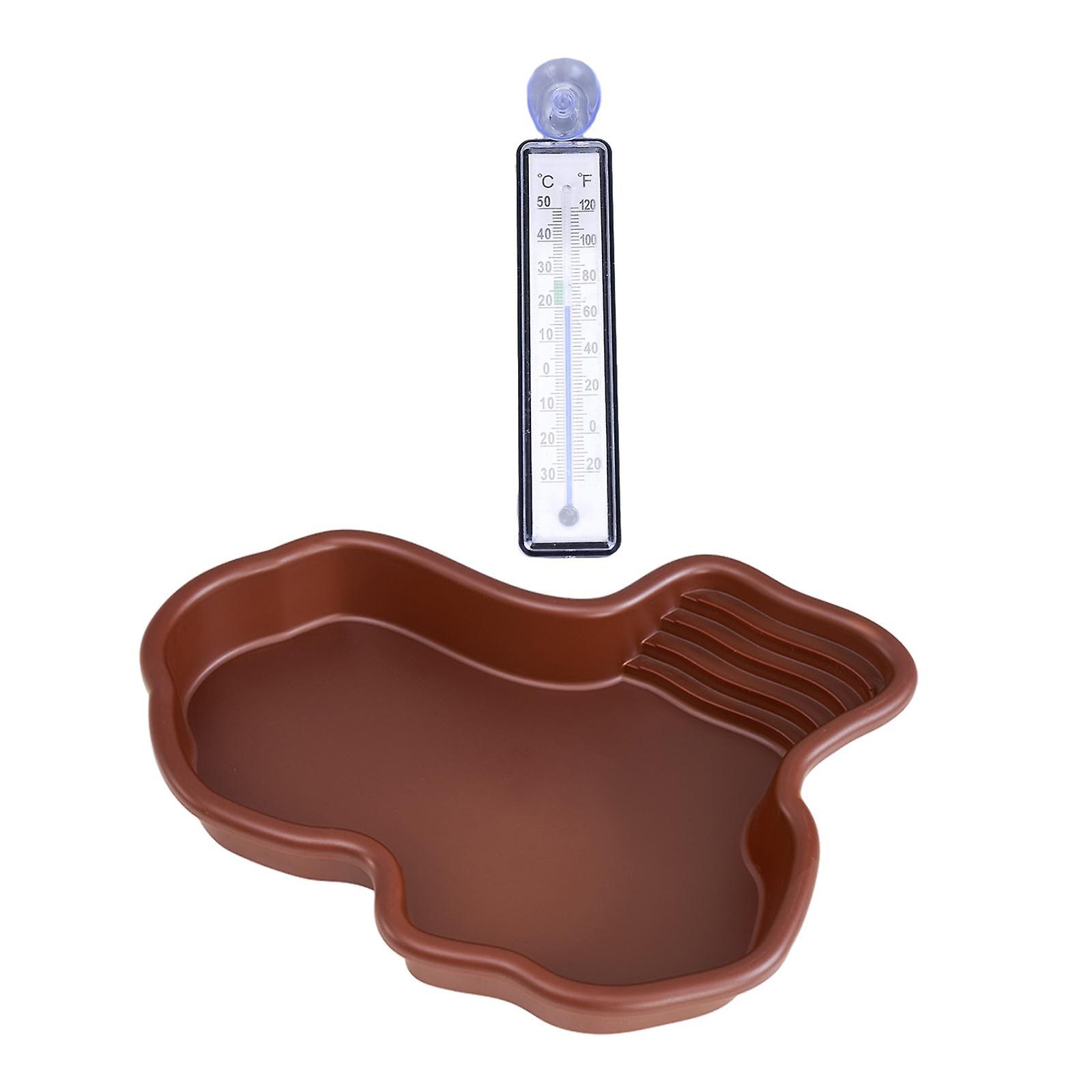 Reptile Bathing Pool Reptile Feeding Water Bowl, Aquarium Ornament ...
