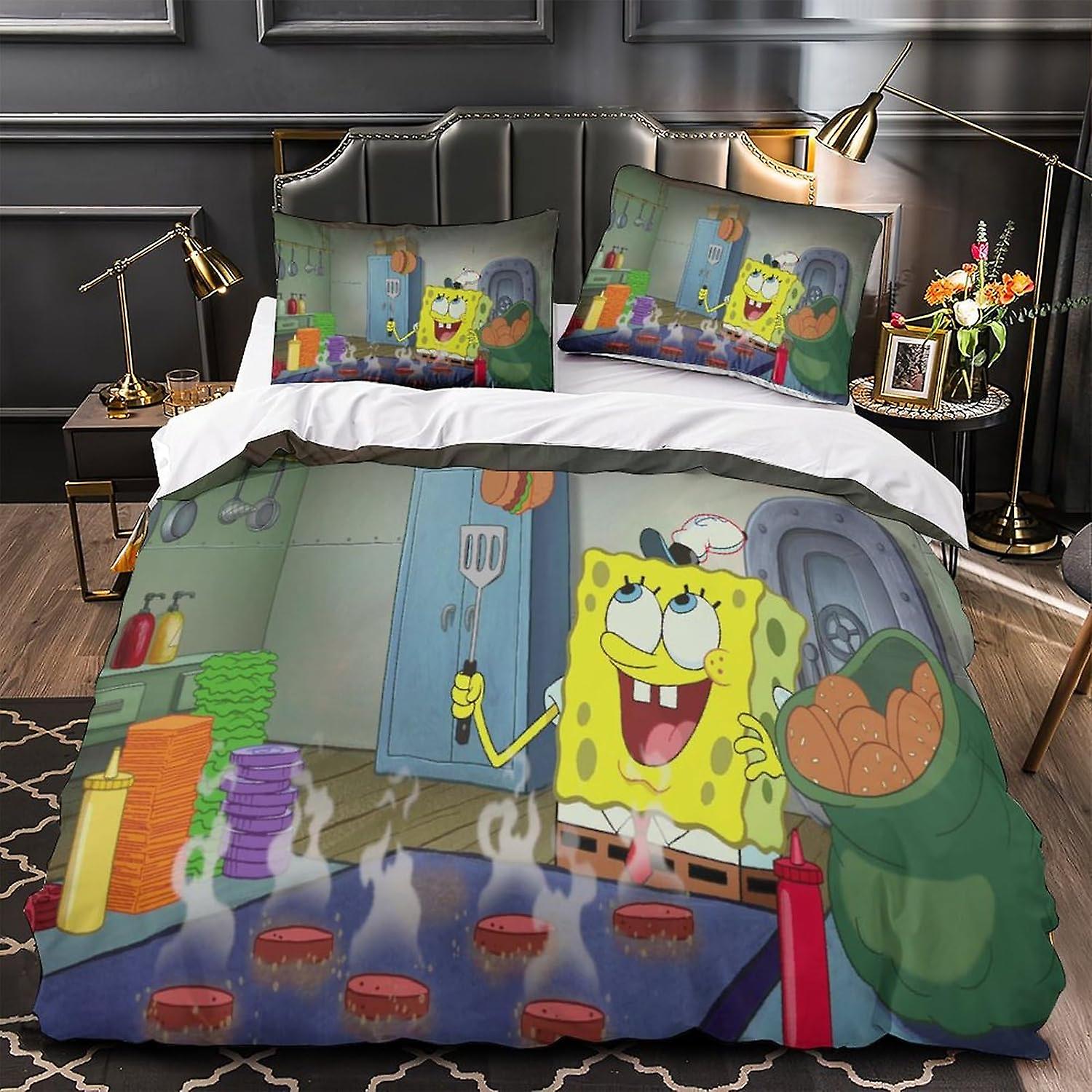 HOUKIG Spongebob 3D Print Anime Characters for Teens And Adults Quilt ...