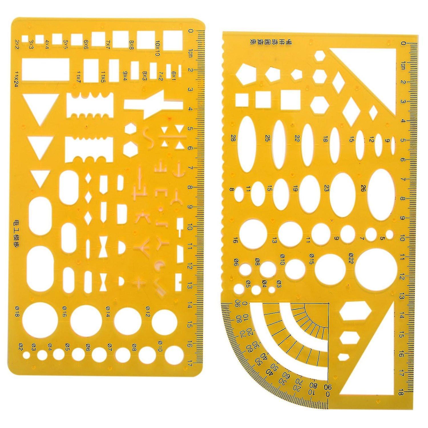 9 Pcs Architecture Drawing Templates Technical Drafting Stencils Tool ...