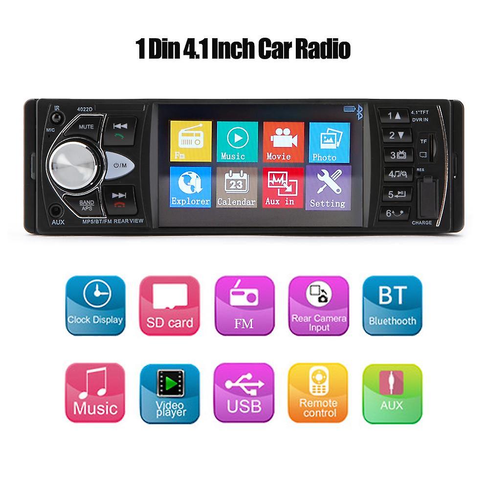 Hippcron Car Radio 1 Din Autoradio 4022D Bluetooth 4.1" Screen Support ...