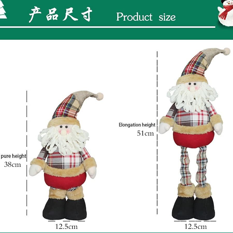 Christmas Decorations Standing Plush Figurine Telescopic Spring Legs ...