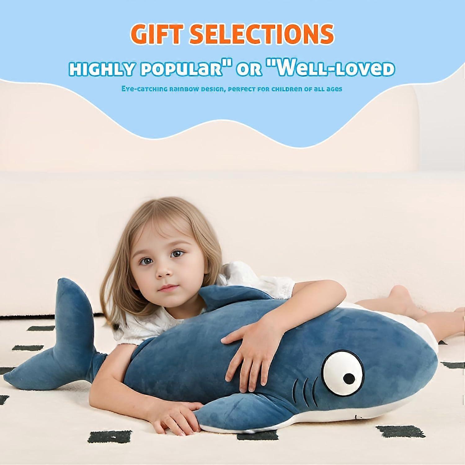 32 Blue Giant Sharks Plush,Large Whale Shark Stuffed Animals, Big Ocean ...
