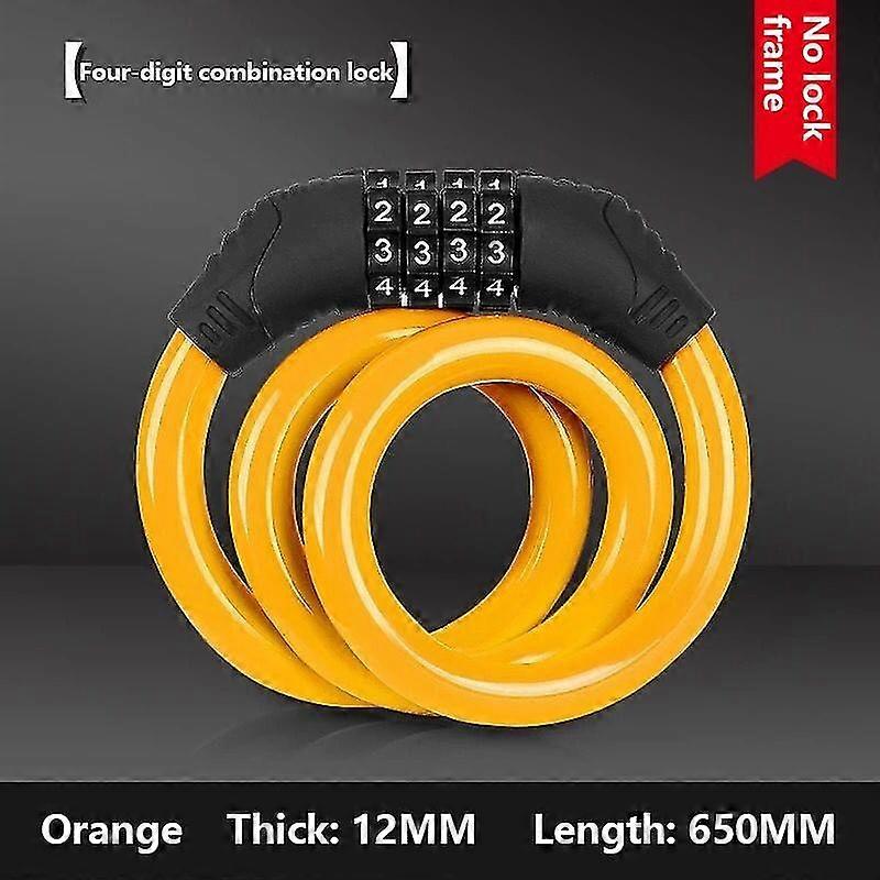 Bike Lock 4 Digit Code Combination Bicycle Lock Bicycle Security Lock ...