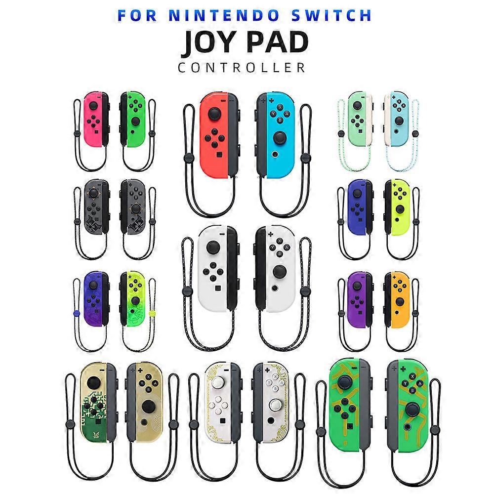 Joy Pad Joy Cons Joycons Wireless Controller L/R Controllers with Grip Support Wake-up Funct ...