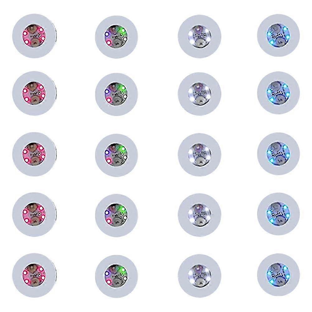 25 Pcs LED Coaster Round Flash Cup Mat Sticker Lights for Wine Liquor ...