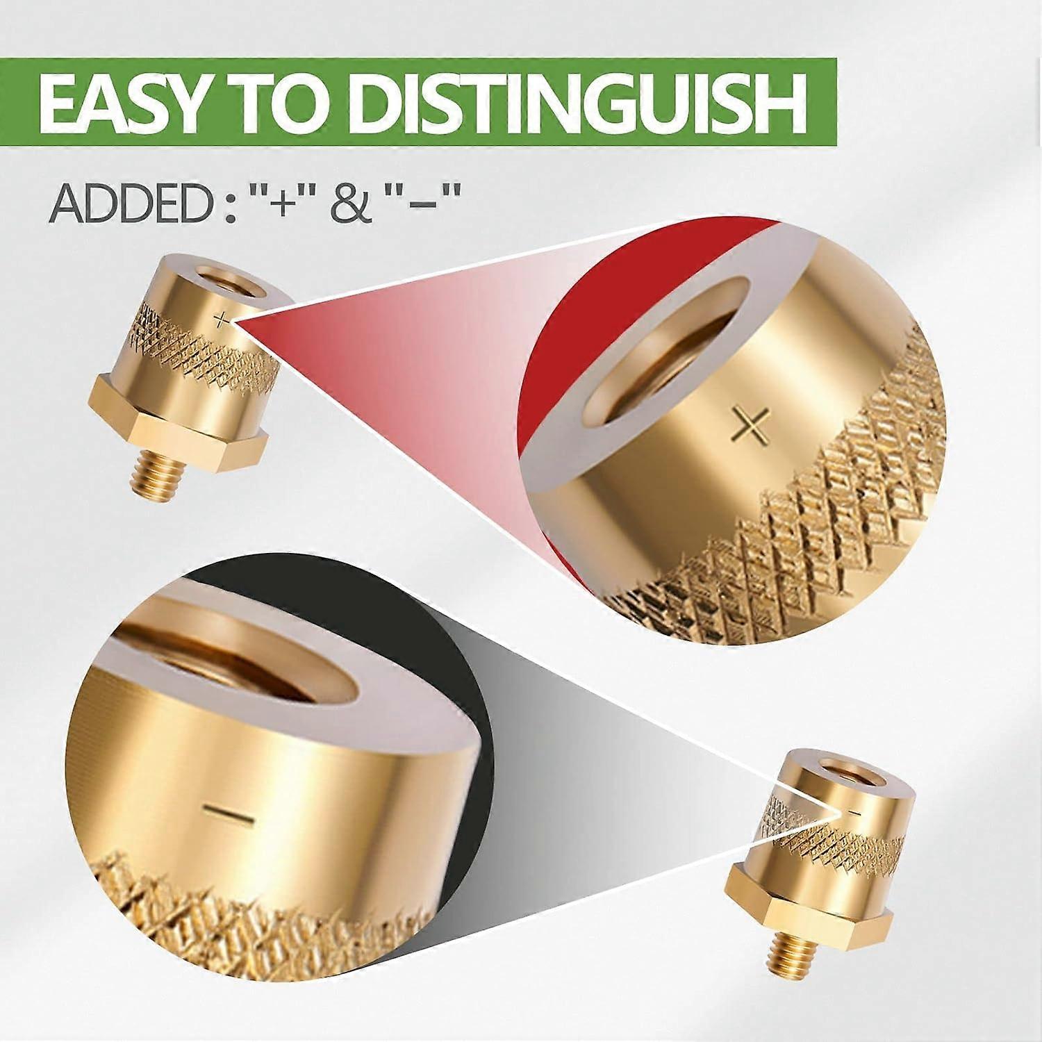 Pair M8 Brass Battery Adapters, Battery Terminals, Battery Pole Adapter ...