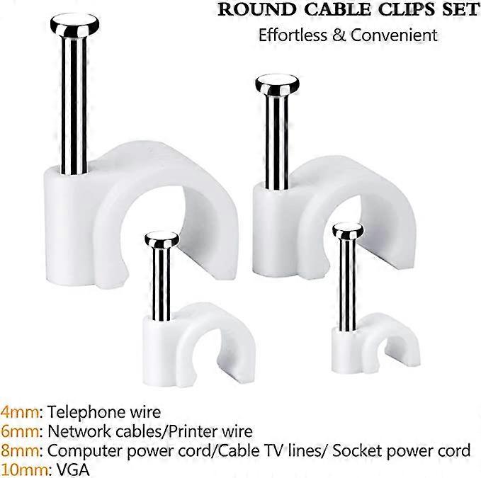 Cable Clamps 4mm (Pack of 200) Cable Management RG6 RG59 CAT5 CAT6 RJ45 ...