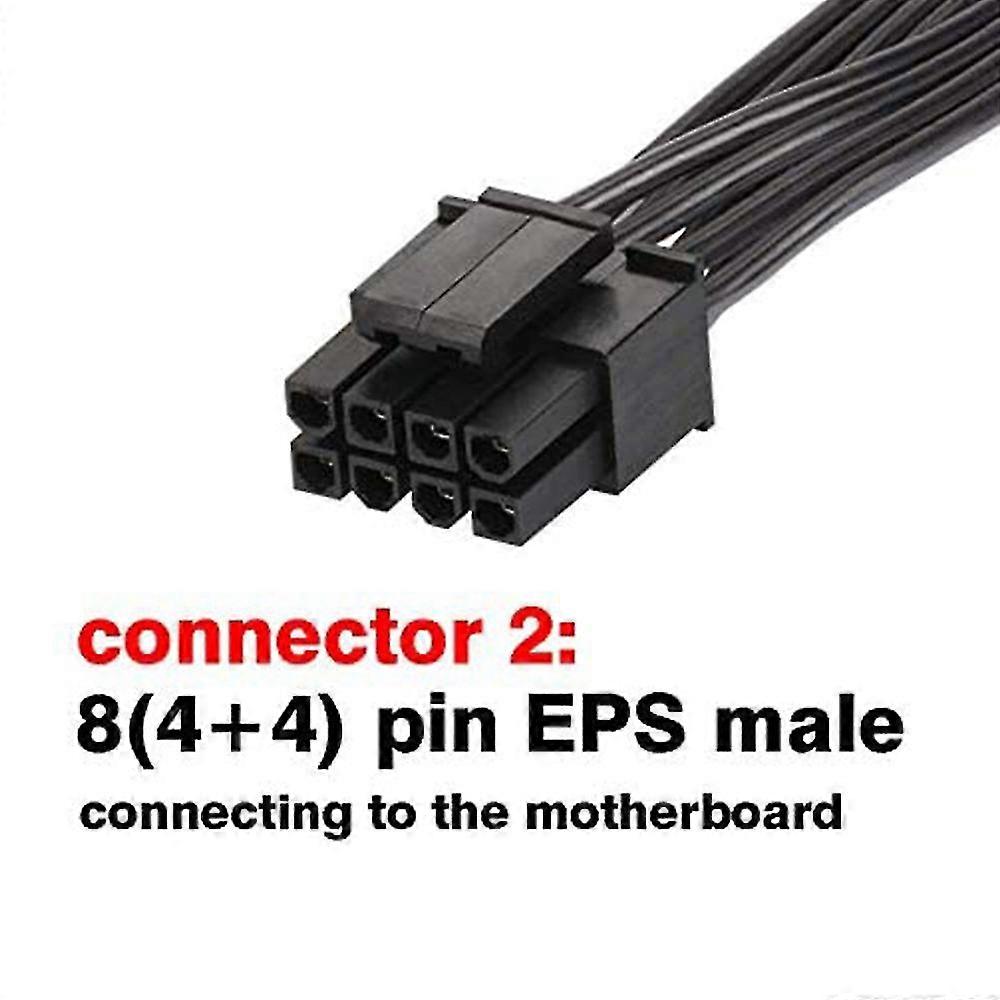 Cpu 8 Pin Male To Cpu 8 Pin (4+4) Male Eps-12v Motherboard Power ...