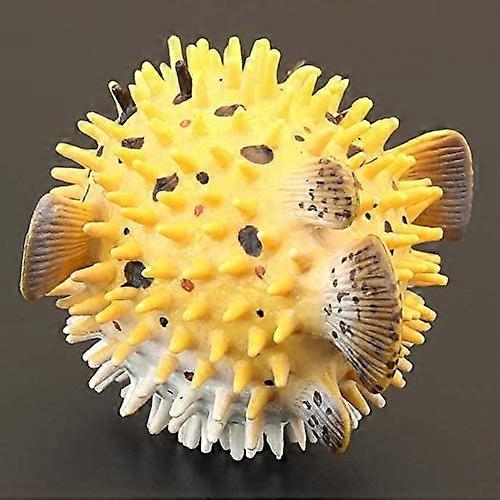 Realistic Pufferfish Figurine Plastic Wild Pufferfish Figurine Model ...