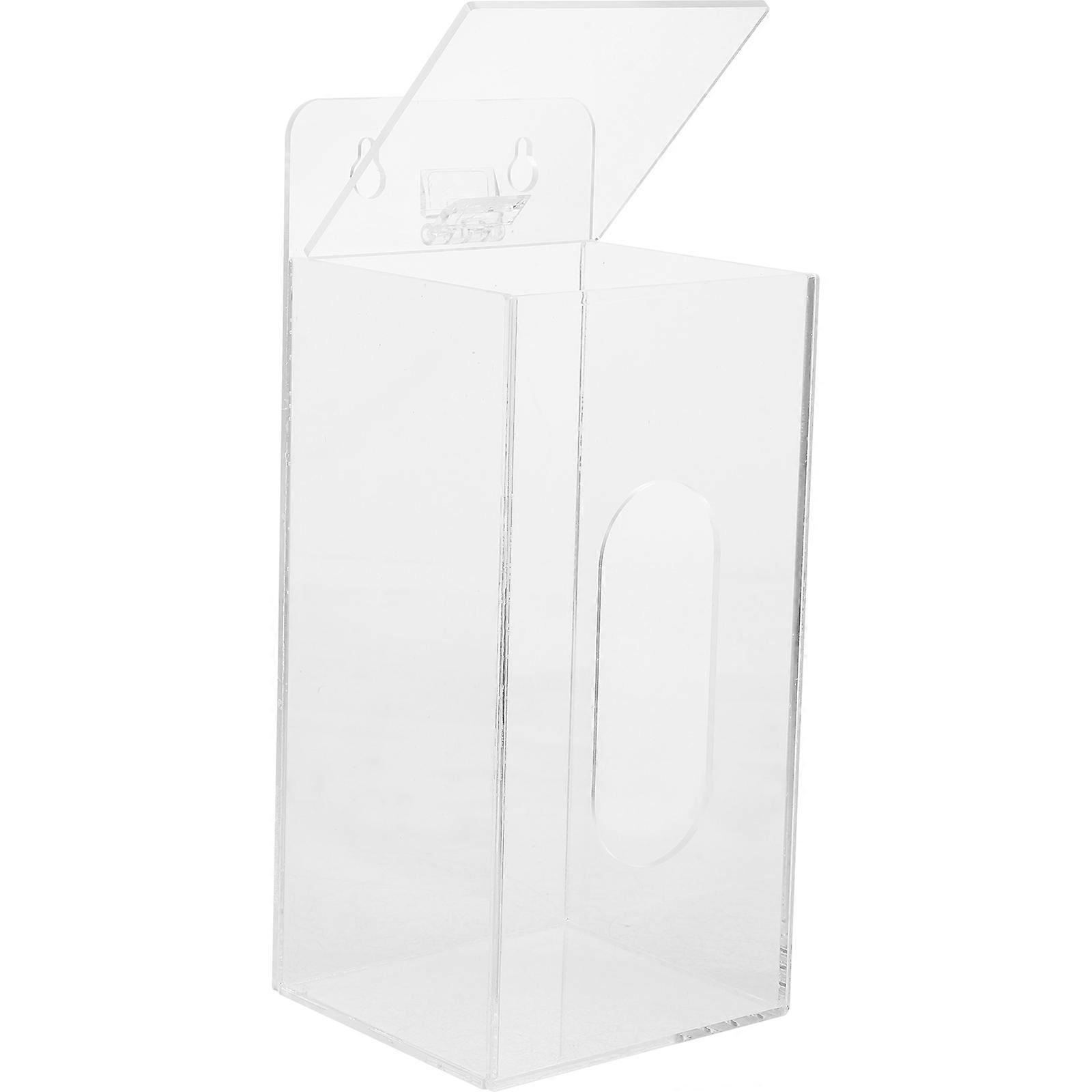 Mask Dispenser Box Acrylic Glove Holder Wall Mount Mask Storage Box ...