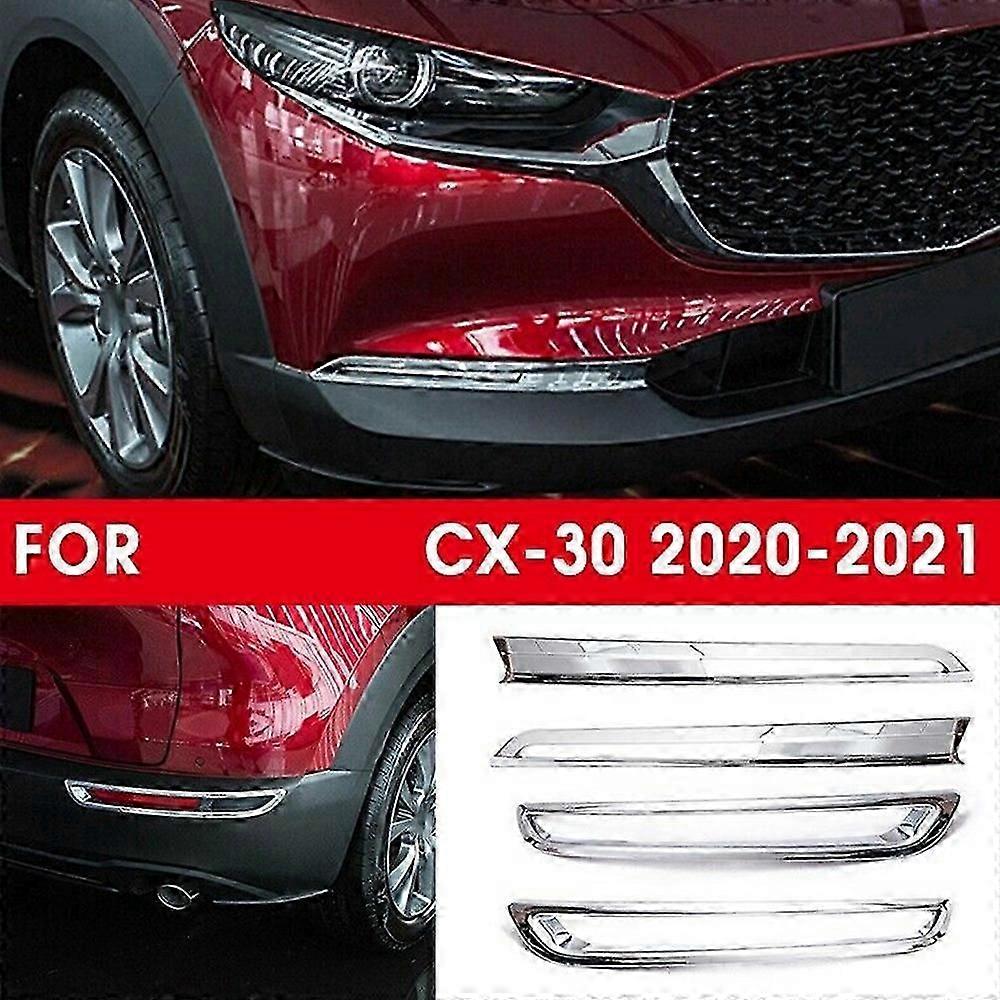 compatible with Mazda CX30 CX-30 2020 2021 Front&Rear Fog Light Cover Trim Sticker Rear Bumper ...
