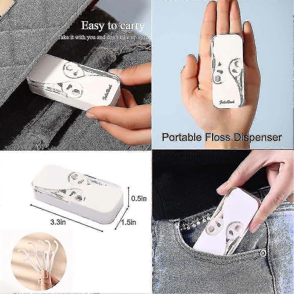 4 Pack Dental Portable Floss Dispenser Refillable Floss Box Pick ...