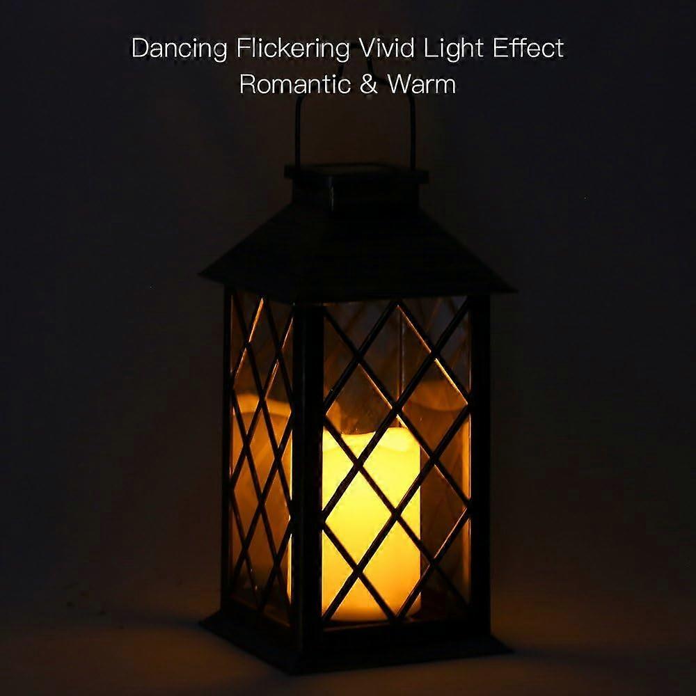 Outdoor Garden Hanging Lanterns, Realistic Candle Shapes Illuminate ...