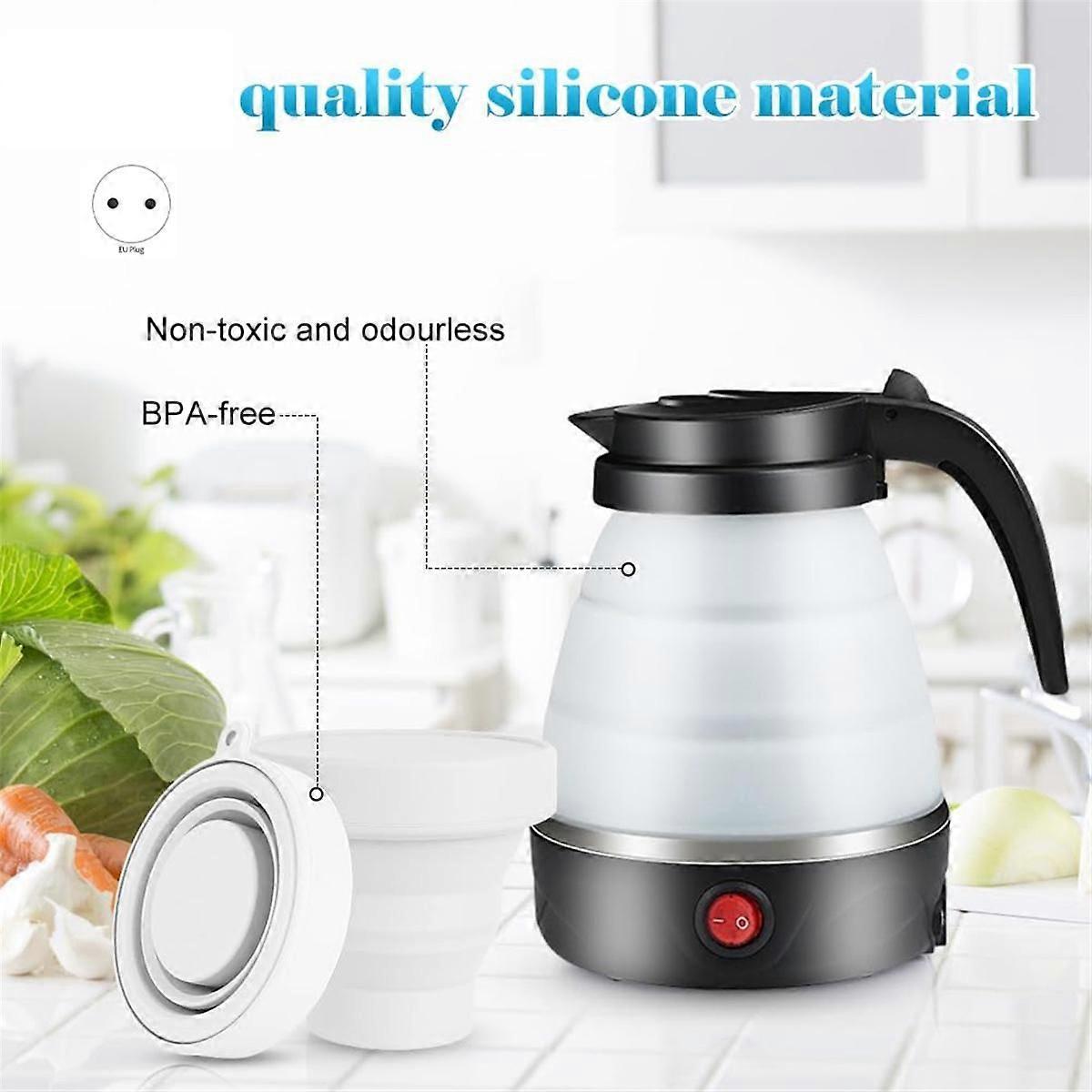 Foldable Kettle, 600ml Camping Kettle Mini Travel Kettle Foldable ...