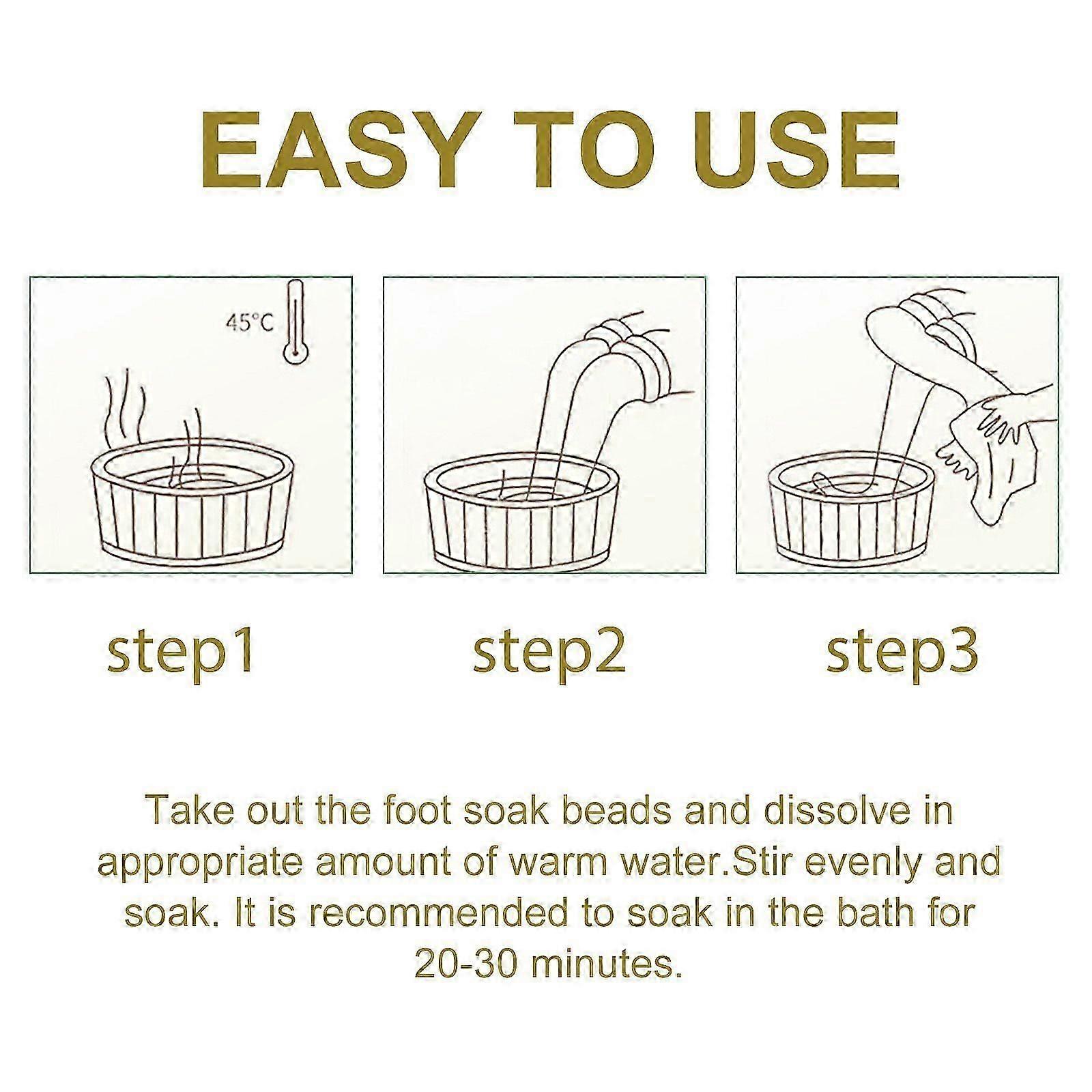Lymphatic Drainage Foot Soak Beads - Relieve Swelling & Repair Veins, 7 ...
