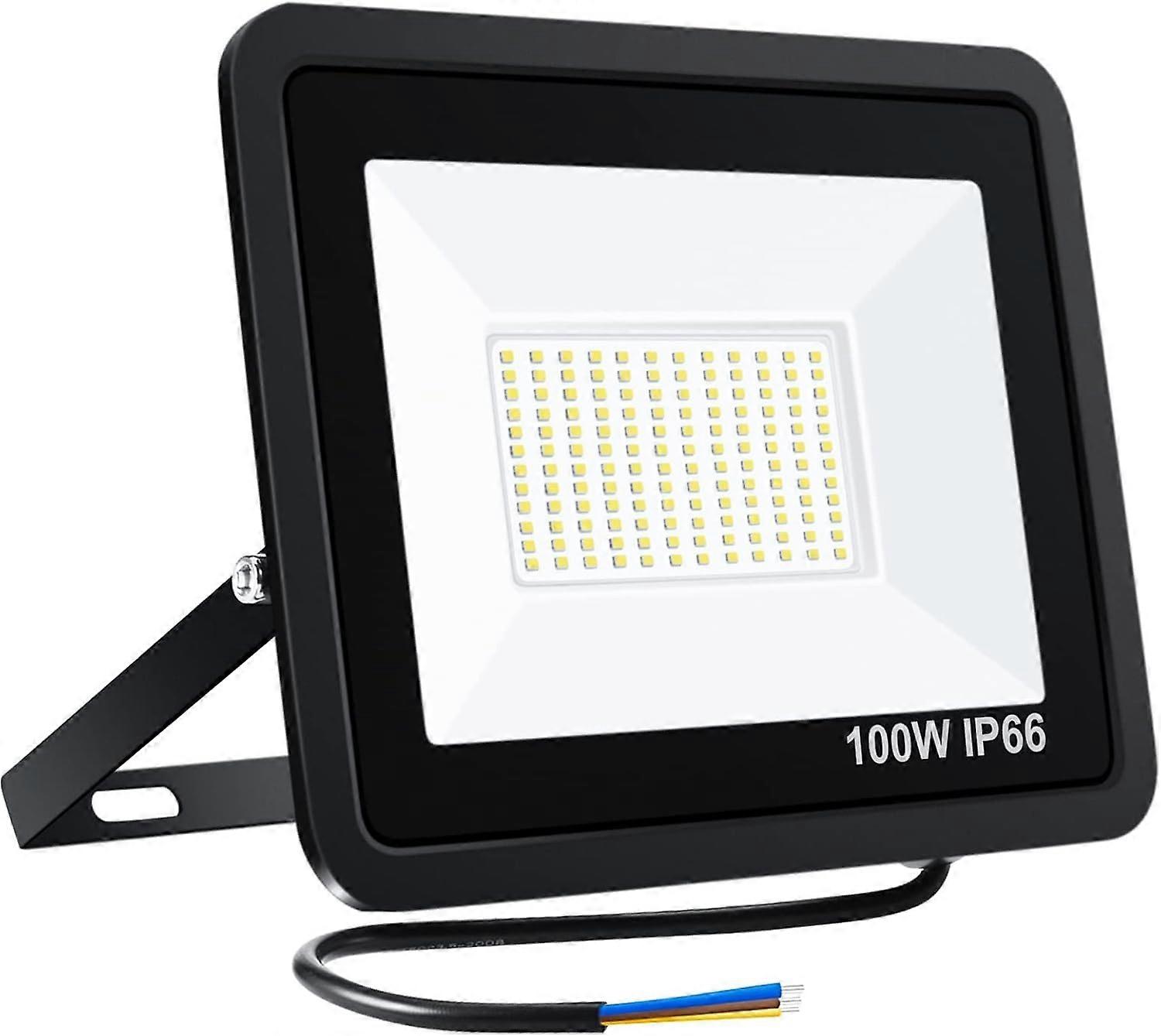 100W LED Floodlight Outdoor, 10000LM Security Light, IP65 Waterproof ...