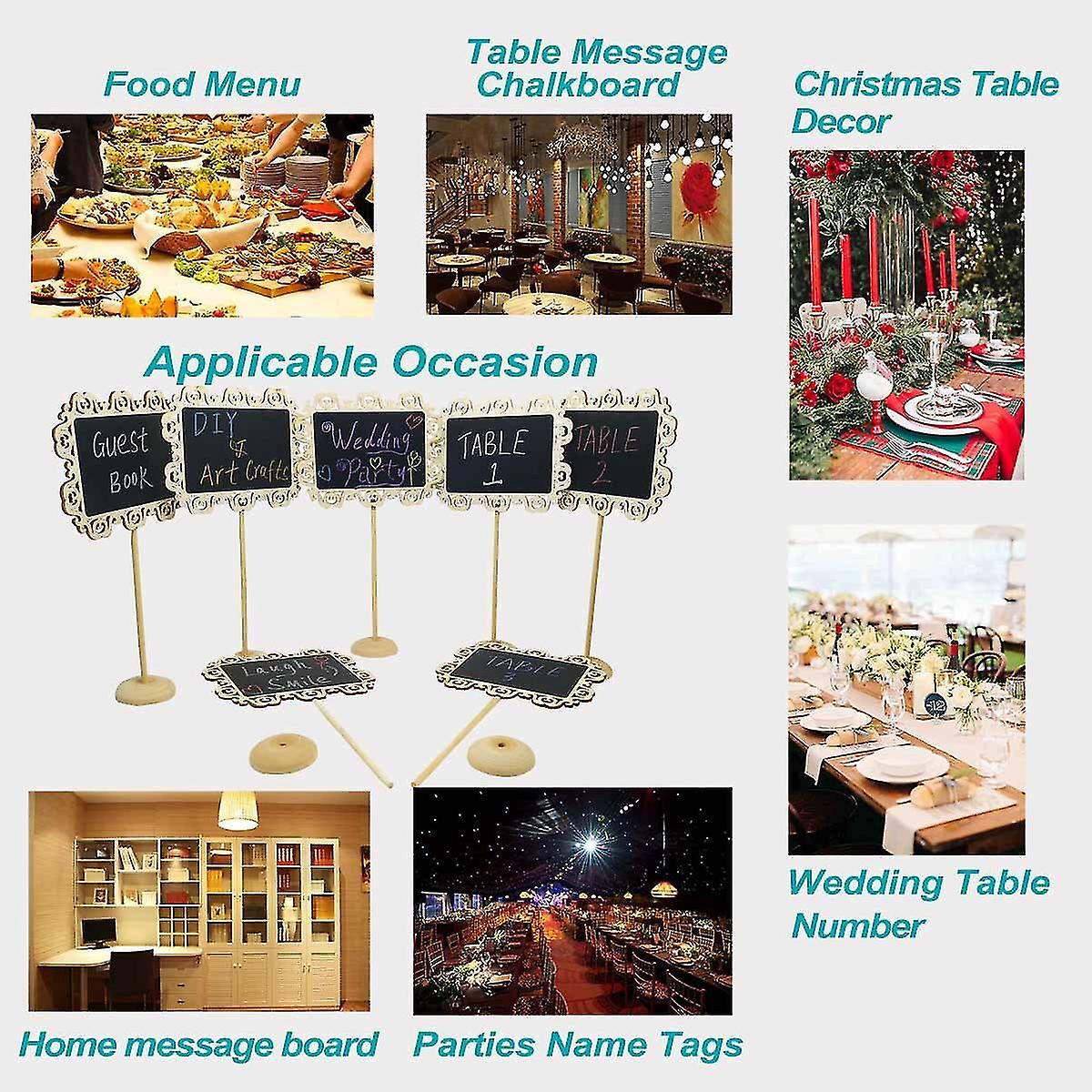 Mini Chalkboards Message Board Easel Small Chalkboard Table Number Signs | Fruugo DK