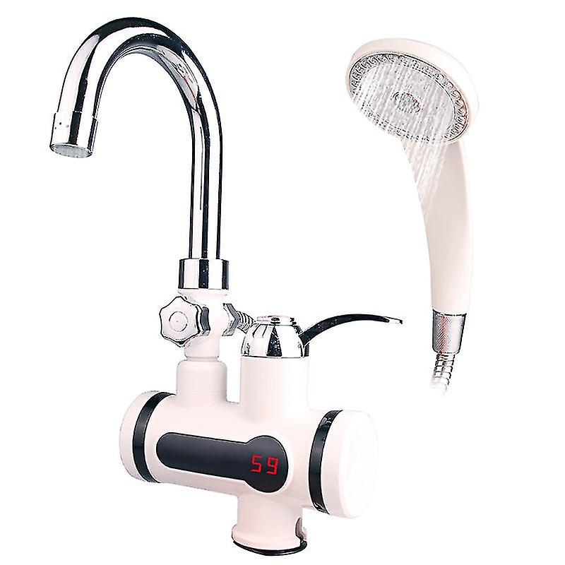 3000W temperature display instant hot water tap tankless electric faucet bathroom instant hot ...
