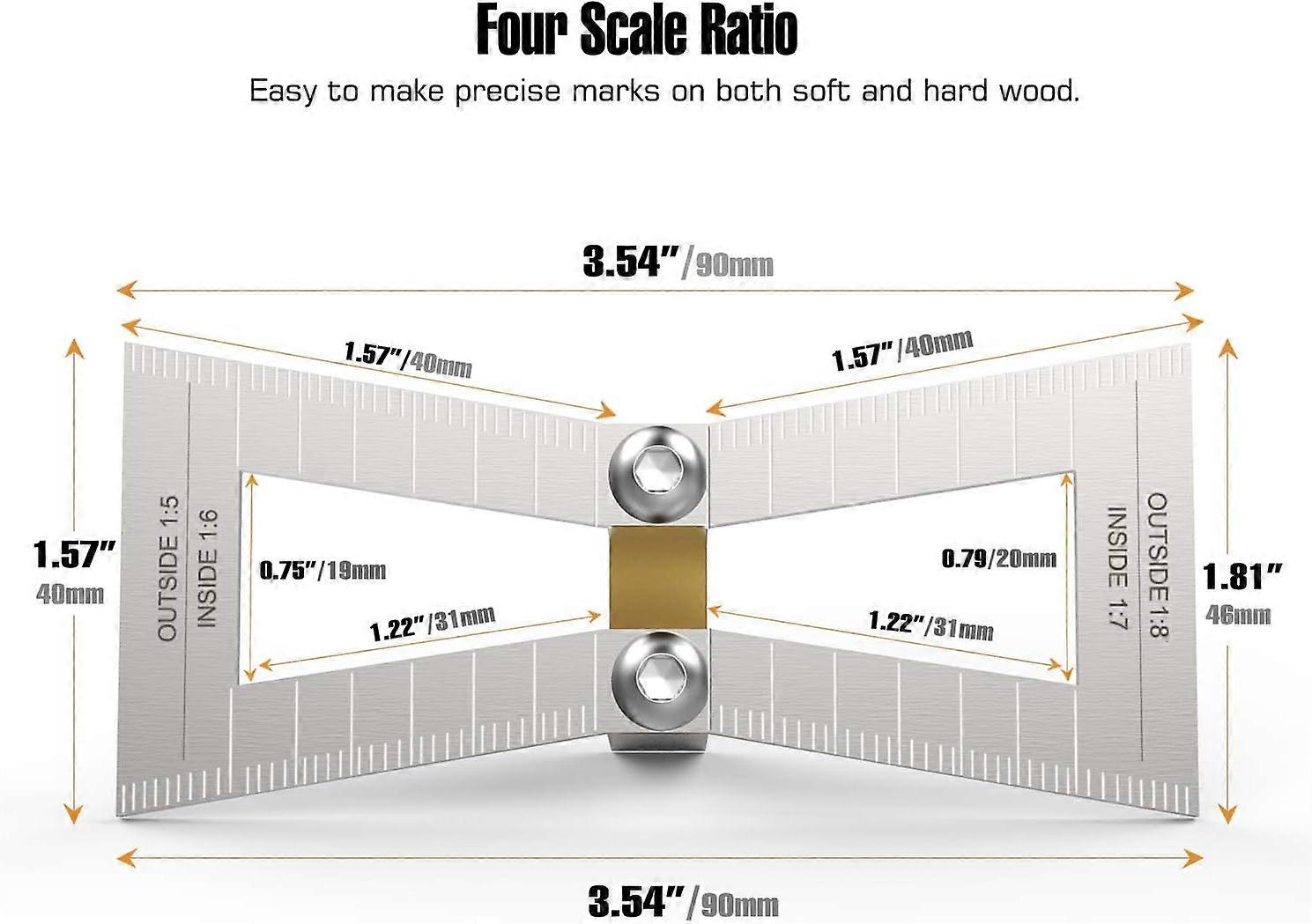 Dovetail marker, Hand-cut wood joint gauge dovetail guide tool ...