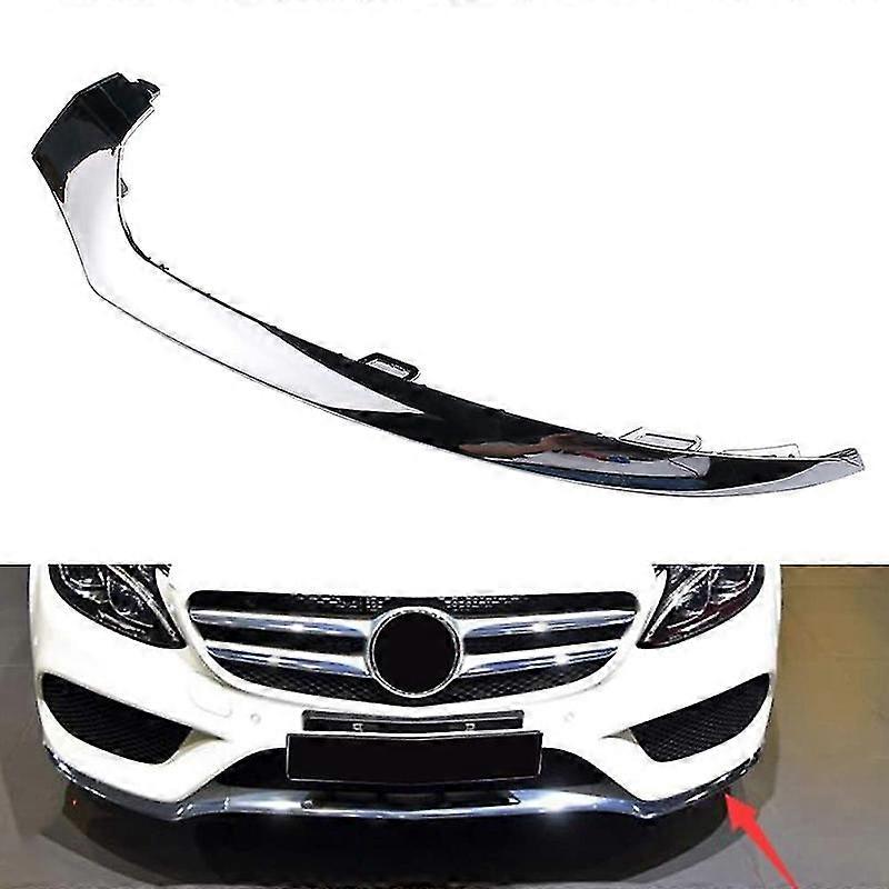 Car Left Front Bumper Lower Lip Chrome Trim for Mercedes W205 C300 C350 ...