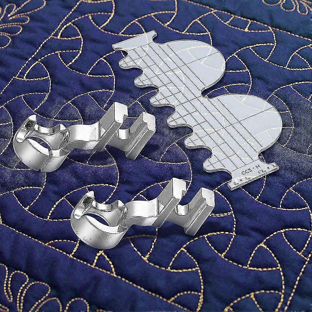 2 Pieces Low Shank Ruler Foot for Freemotion Quilting 1/4 Inch Thick ...