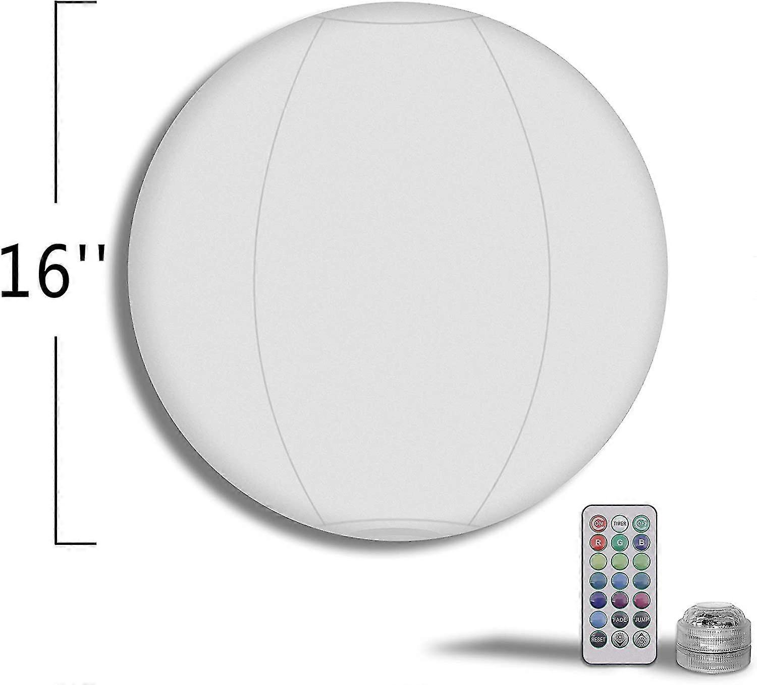 Pool Toys Led Light Up Inflatable Beach Ball 13/16 Colors Glow Ball ...