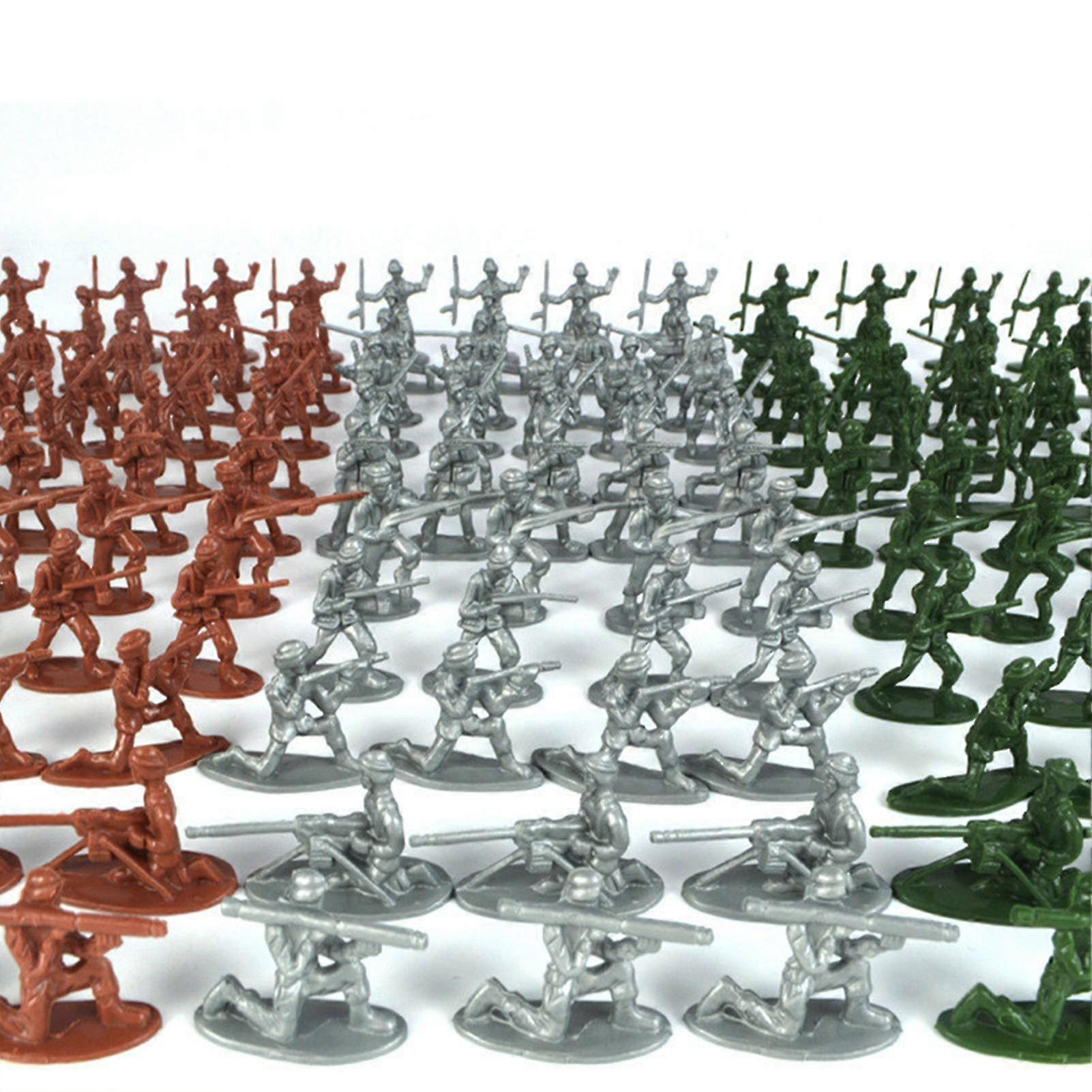 100pcs Army Men Military Set Military Battle Group Plastic Army Men Toy ...