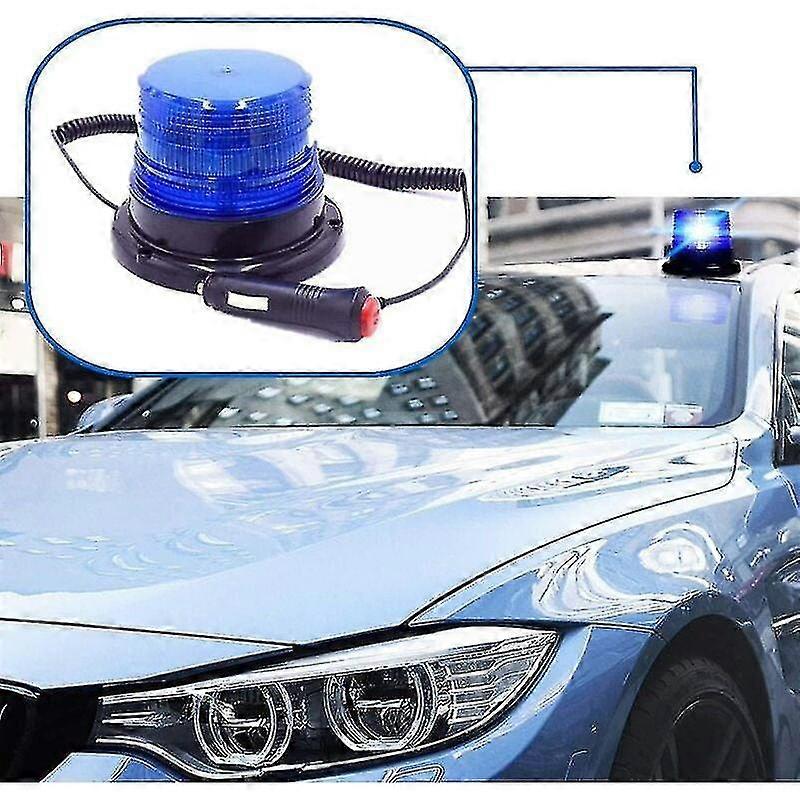 (blue Light) 12v Led Strobe Light Magnetic Flashing Emergency Signal ...