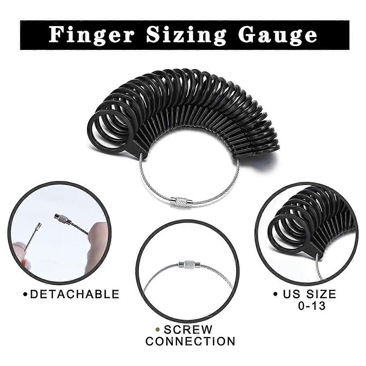 7-Piece Ring Sizer Measuring Tool for Both Men and Women Includes ...