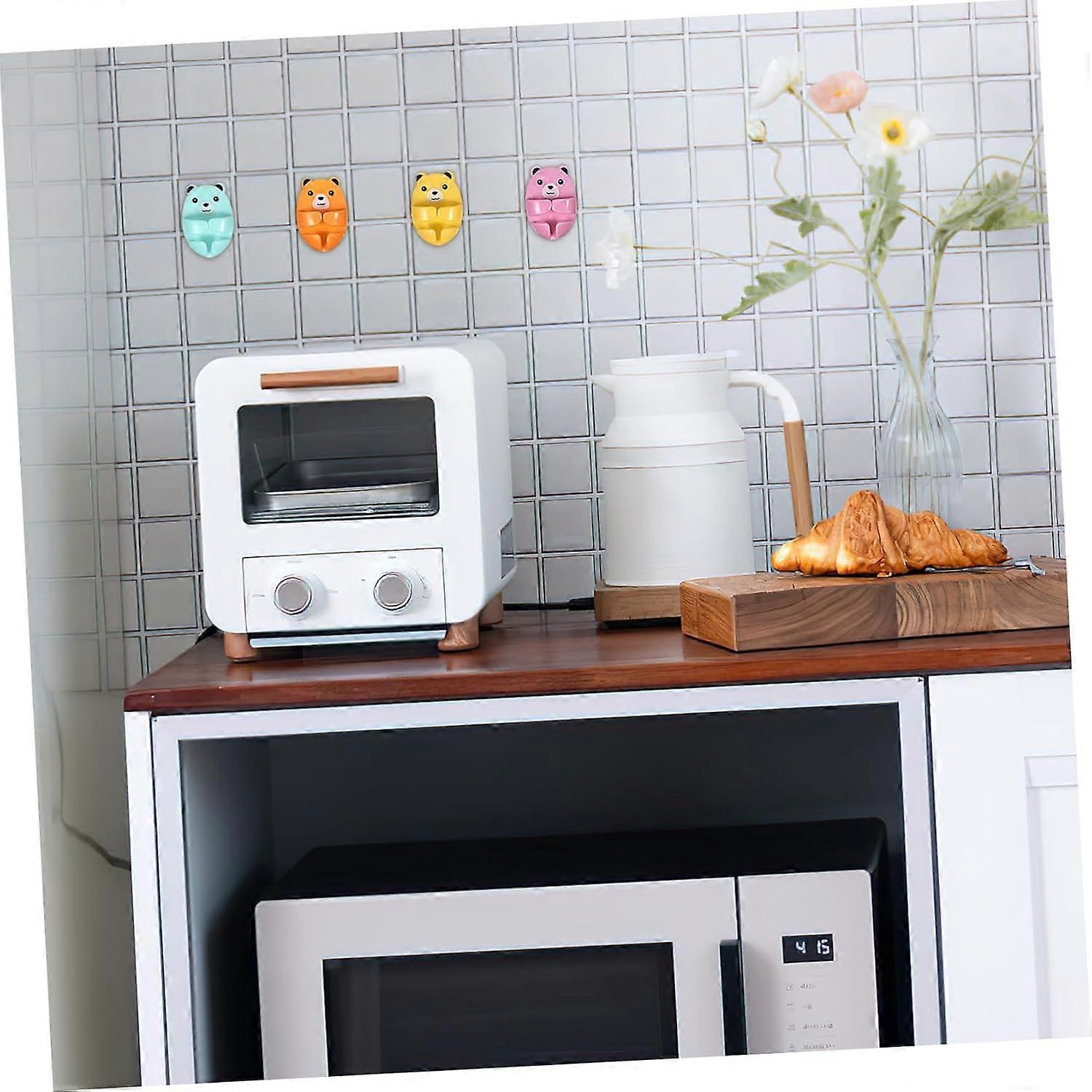 4pcs Power Outlet Hook Plug Wire Holder Hook Cable Retainer Wall ...