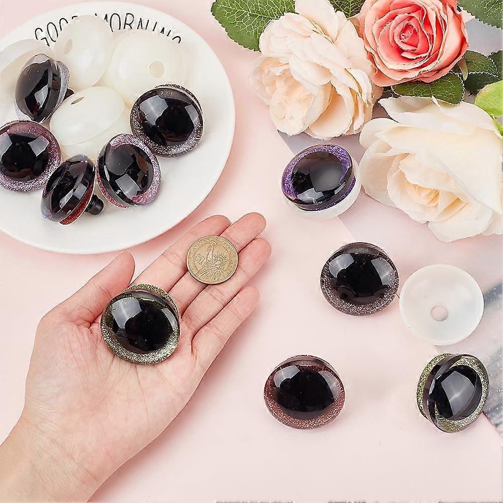 10 Sets 5 Colors Craft Eyes 40x32mm Eyes with Spacer Stuffed Crochet ...