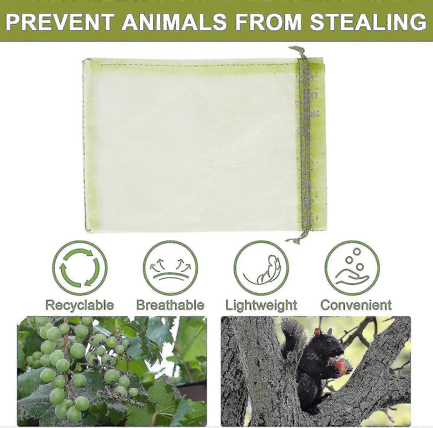 100pcs Fruit Protection Netting Bags For Fruit Trees, Garden Mesh ...