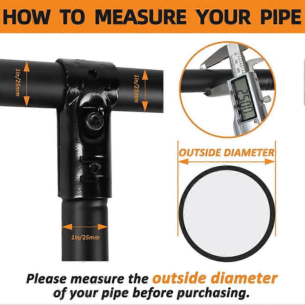 8 Sets 1 Inch T Pipe Clamp,Cold Rolled Steel Connector Chain Link Fence ...