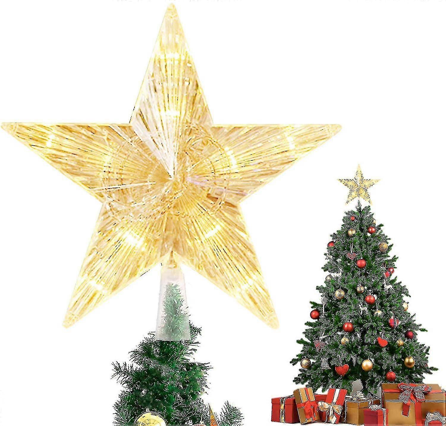 Christmas Tree Top With 10 Leds With Power Plug - Illuminated Christmas ...