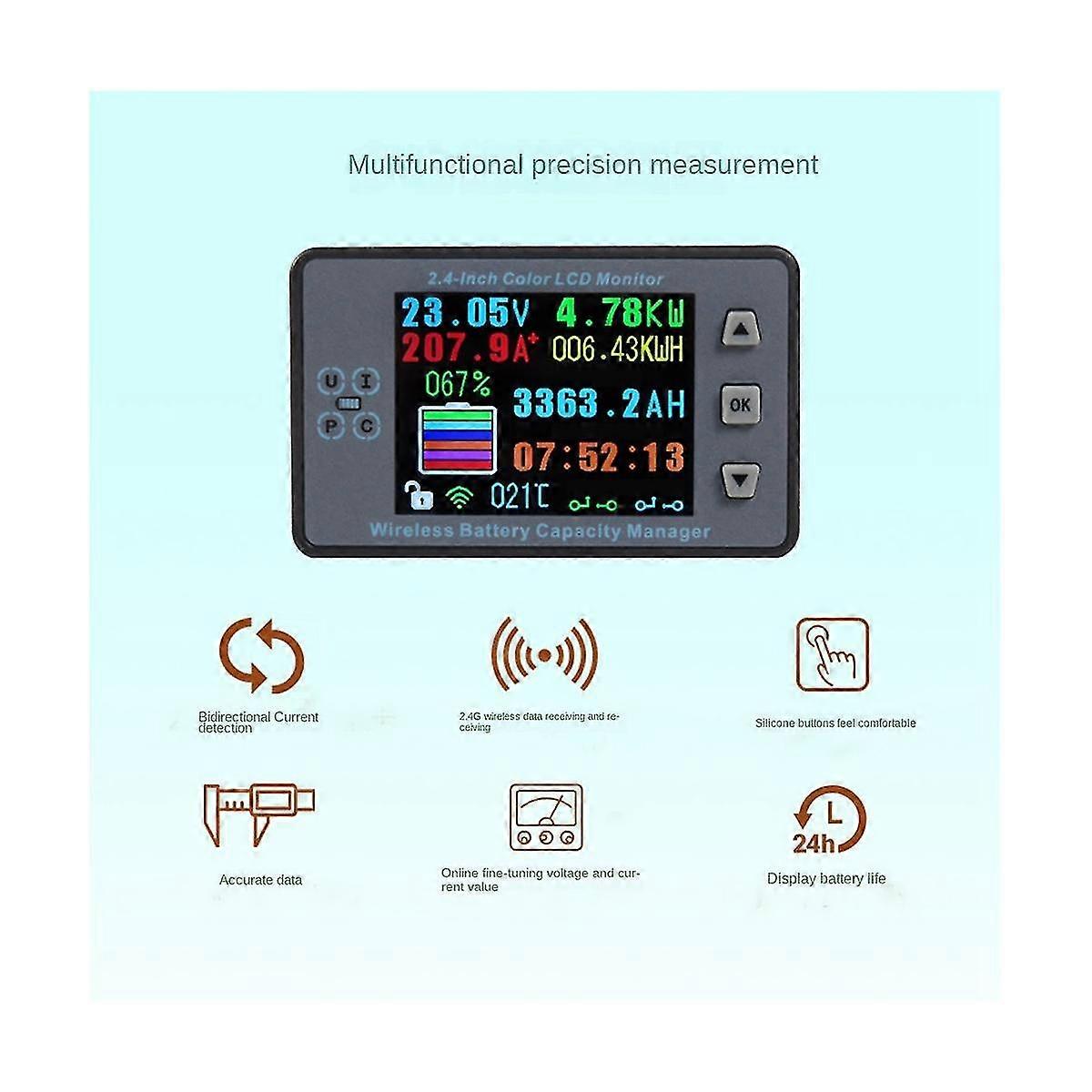 Vac8810f 2.4 Inch Wireless Voltage Meter+measurement Box Coulometer ...