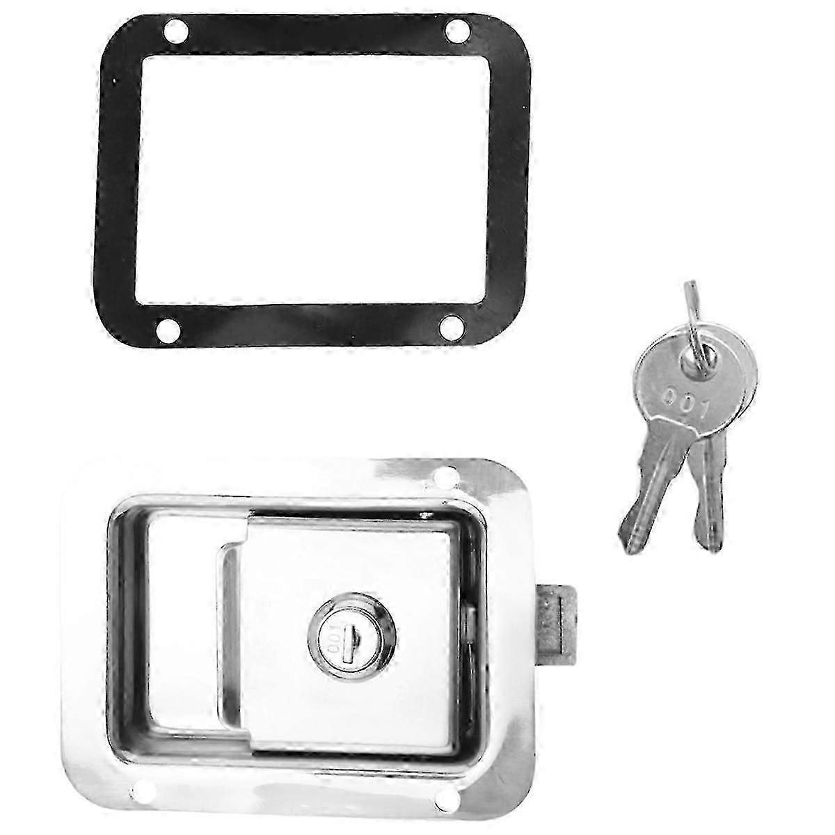 Paddle Latch with Lock & Key Travel Trailer Lock Stainless Steel RV ...