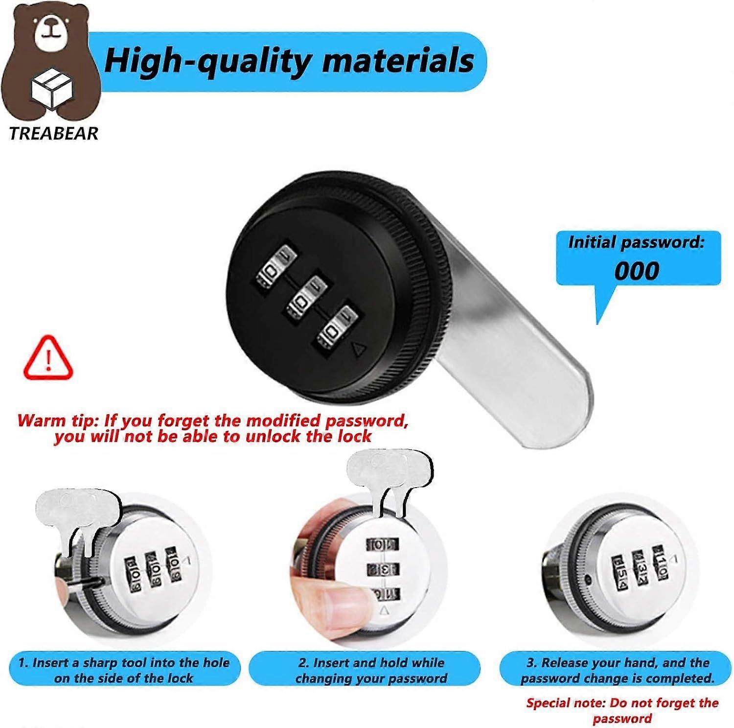 2Pcs Mailbox Lock, Code Lock, Cupboard Lock, 25mm Box Locks, Door Lock ...