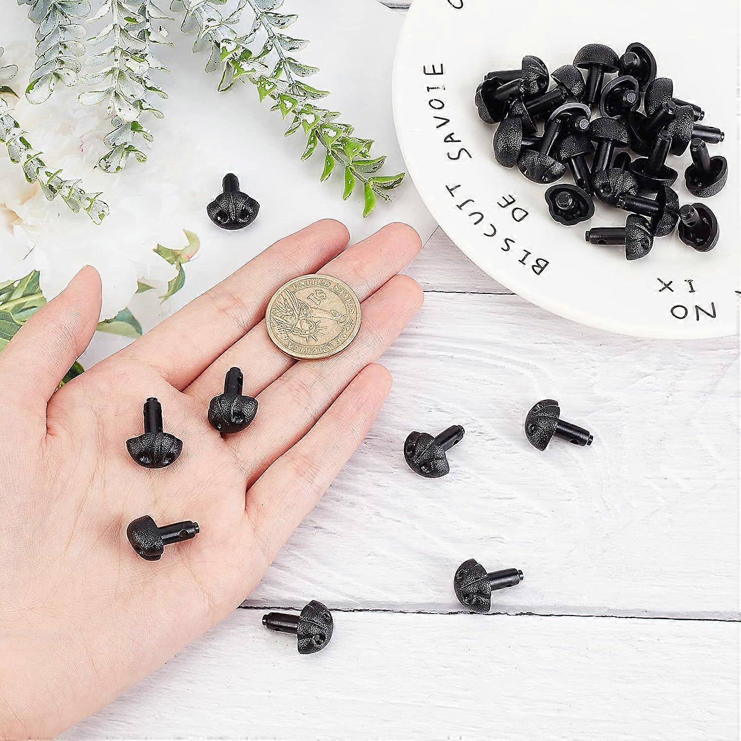 30PCS Large Plastic Matte Safety Noses Crochet Noses Sew Dog Nose Black ...