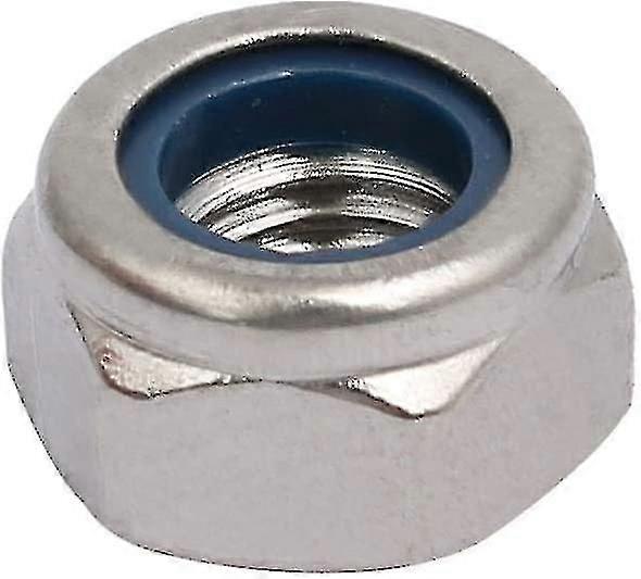 Left Hand Thread Lock Nut M8x1.25mm Silver Galvanized Hex Nuts (50pcs ...