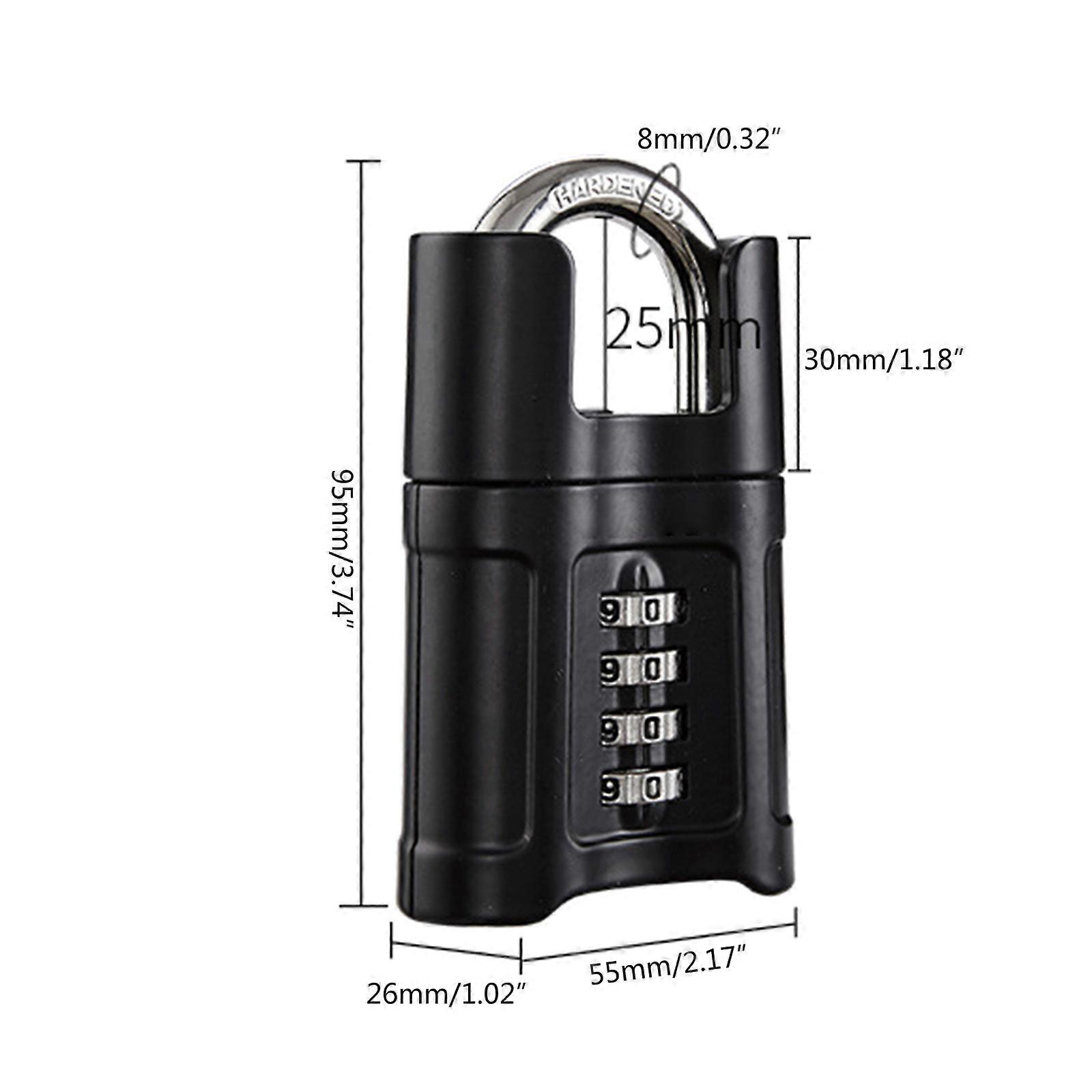 4 Digit Combination Lock Weatherproof Padlock Gym Locker Lock Heavy ...
