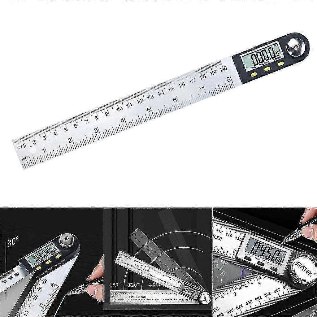 Digital Angle Finder Protractor with LCD Display, 200mm 300mm 500mm Goniometer for Woodworking ...