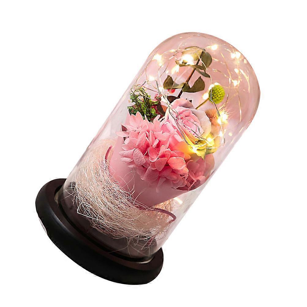 Creative LED Night Light with Dome Shape Artificial Flower Design for ...