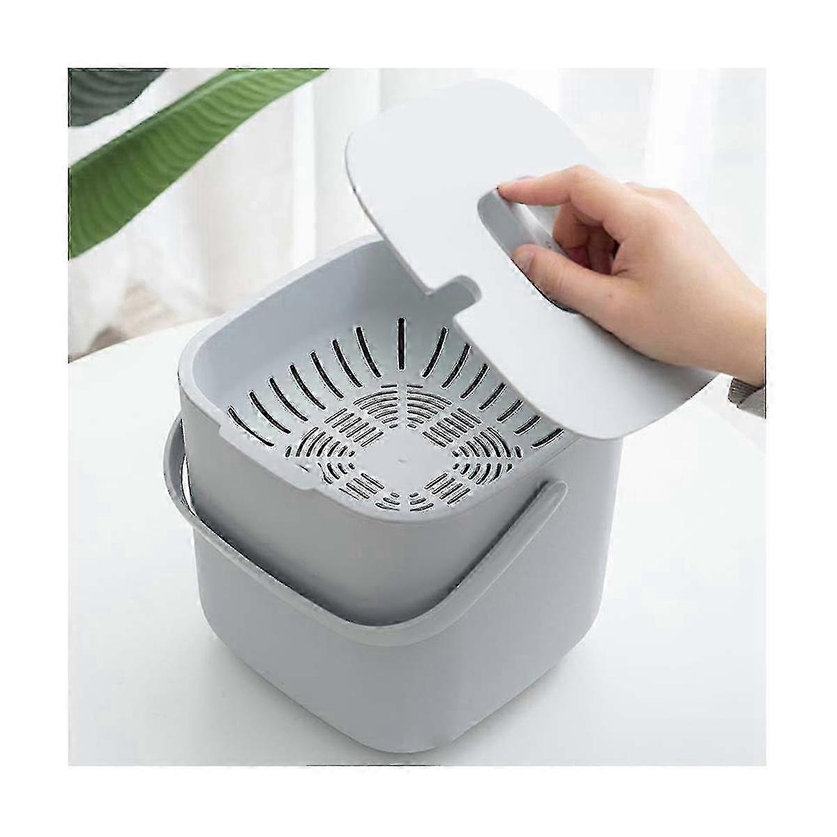 Organic Waste Compost Bin for Kitchen with Lid and Removable Liner ...