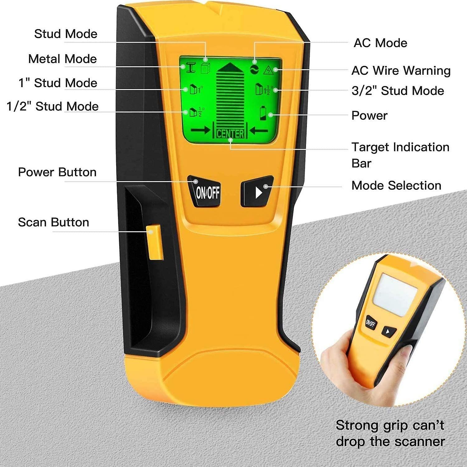Stud Finder Wood Metal Detector - Multi-function Electronic Stud Sensor ...