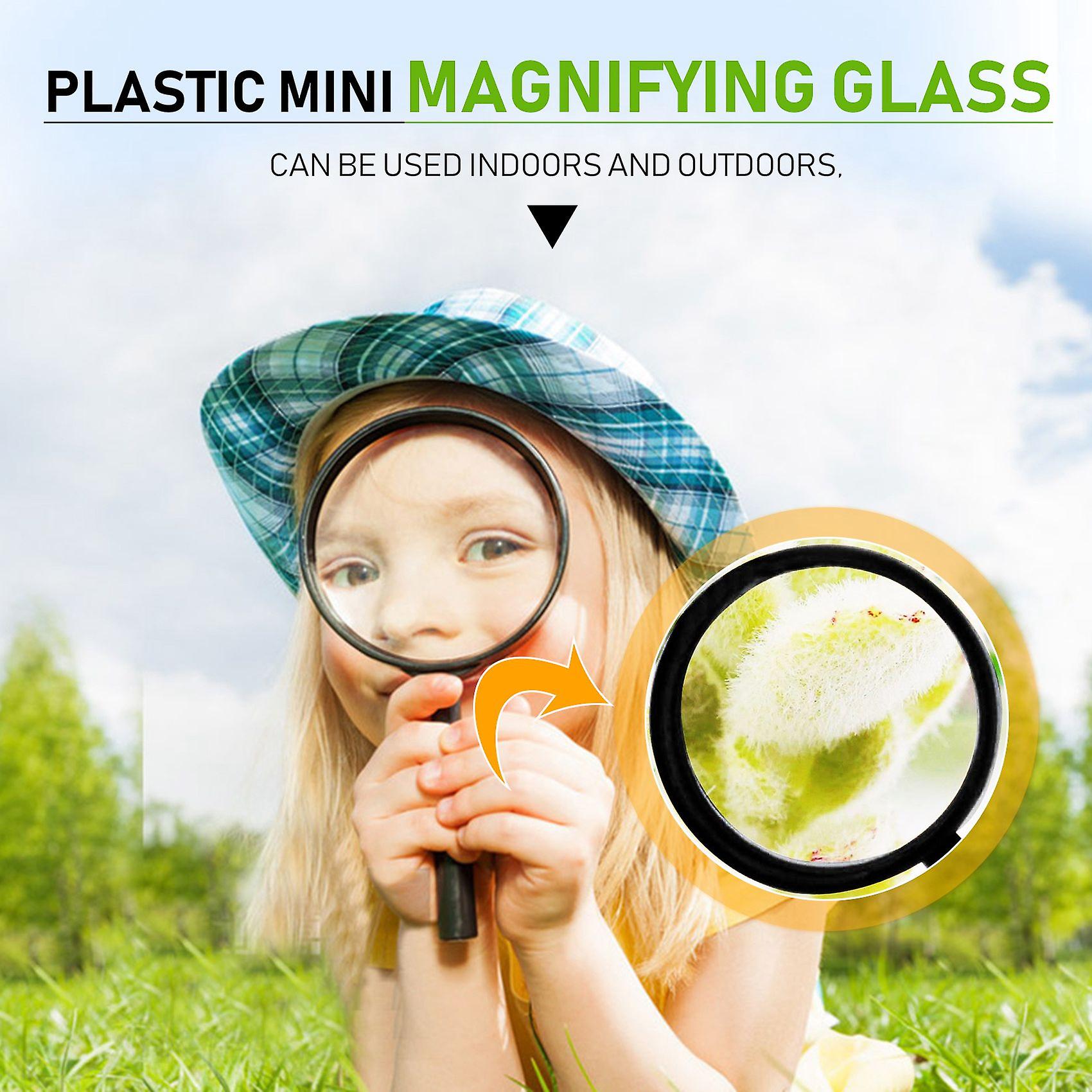 Kids Magnifying Glass 8 Pcs, Plastic Handheld Mini Portable Magnifying ...